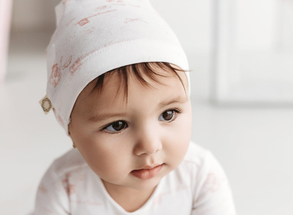 Tea Party Beanie - Rust Dark – Citrine Layette Couture
